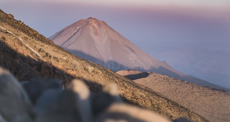 Evening View of Mount Small Ararat from the Slope of Mount Ararat Stock ...