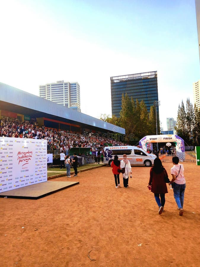 Evening View at Stadium South Jakarta Editorial Stock Image - Image of ...