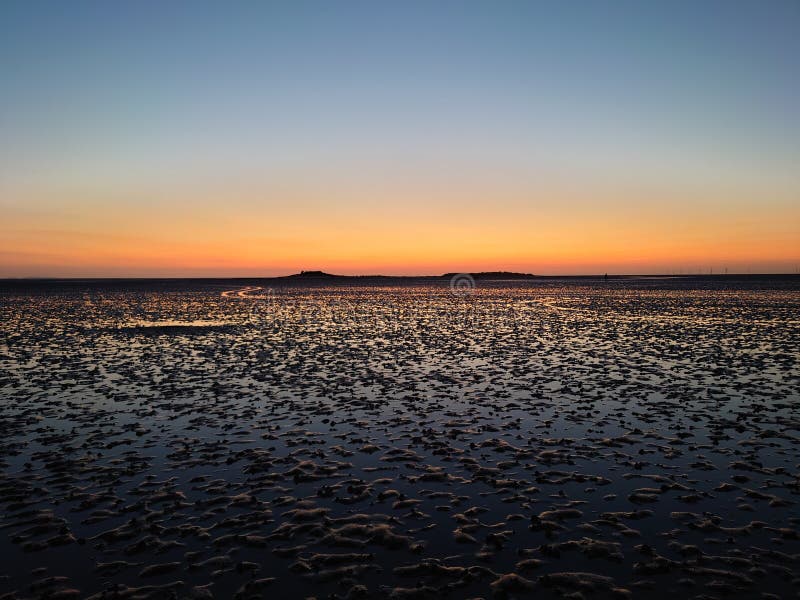 An Evening Walk, Sunset on the Beach Stock Photo - Image of sunset ...