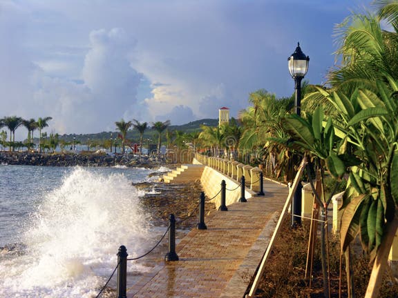 Evening on the Waterfront stock image. Image of ocean - 1350339