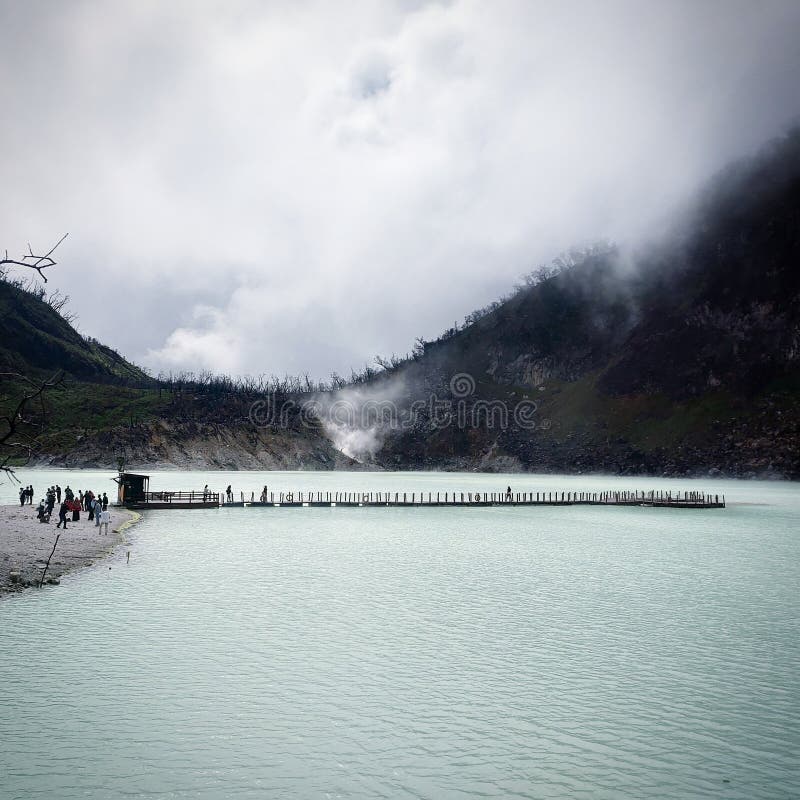 Evening White Crater in Bandung, West Java Editorial Image - Image of ...