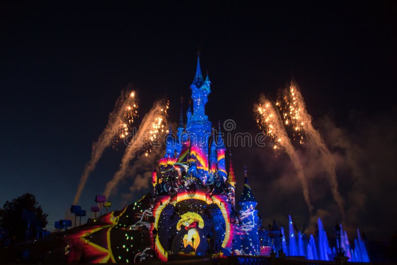 Eveningshow illuminations editorial photography. Image of disney ...