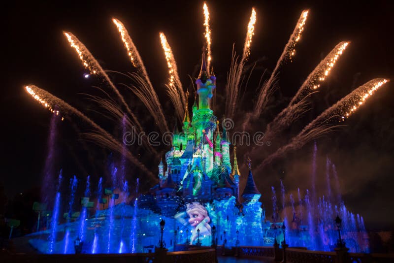 Eveningshow illuminations editorial image. Image of sleeping - 242711040