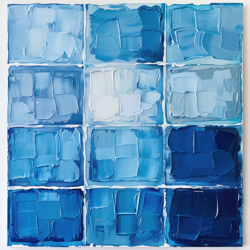 Evenly Distributed Pallet for Blue Color Stock Photo - Image of shades ...