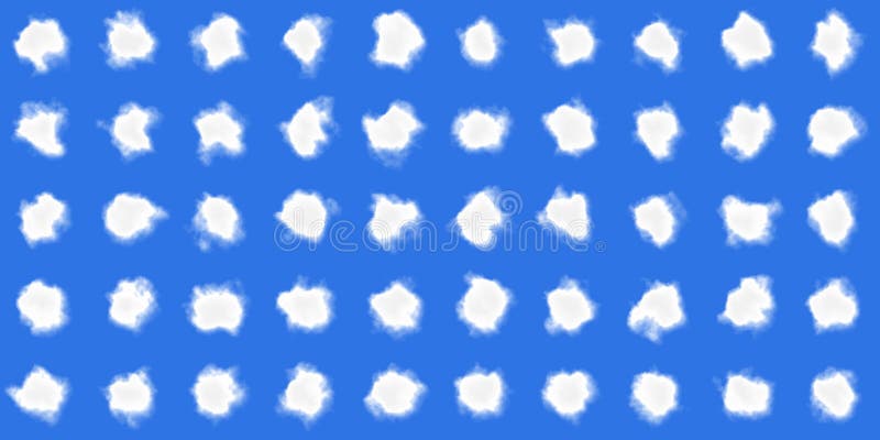 Evenly Placed Clouds in Blue Sky Background Texture. Seamless ...