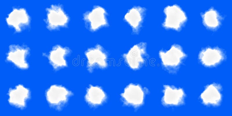 Evenly Placed Clouds in Blue Sky Background Texture. Seamless ...