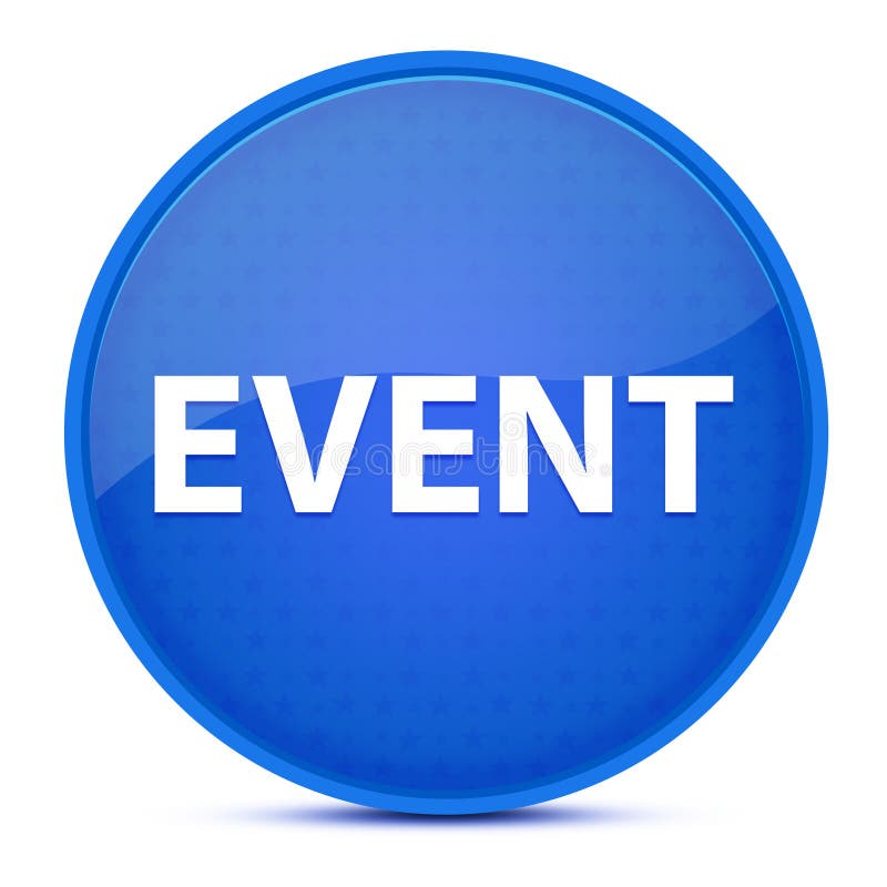 Event Aesthetic Glossy Blue Round Button Abstract Stock Illustration ...