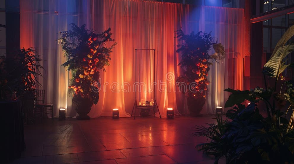 Event Backdrop with Open Space for Details Stock Illustration ...