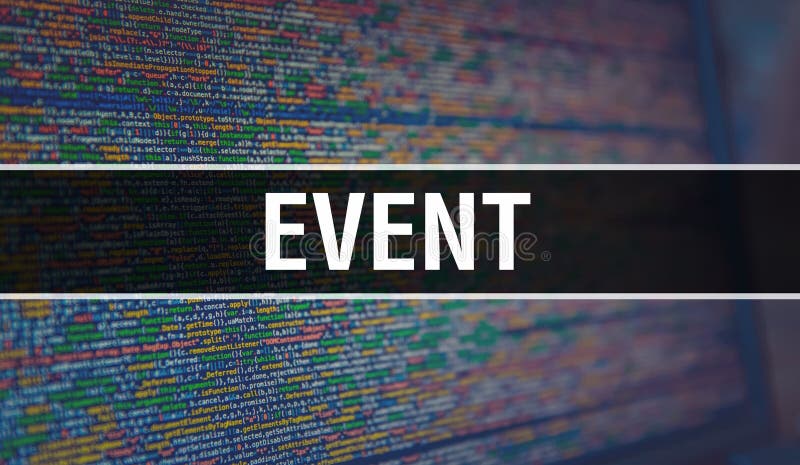 Event with Binary Code Digital Technology Background. Abstract ...