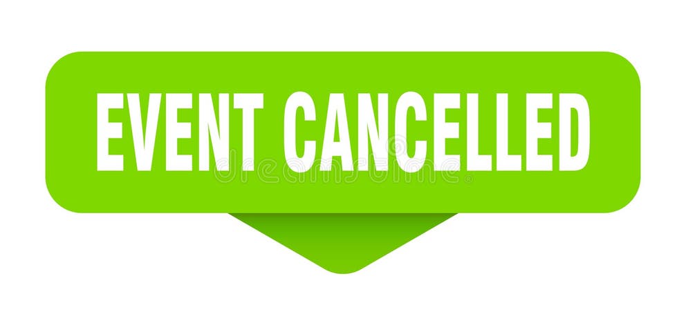 Event Cancelled Sticker. Event Cancelled Sign on Transparent Background ...