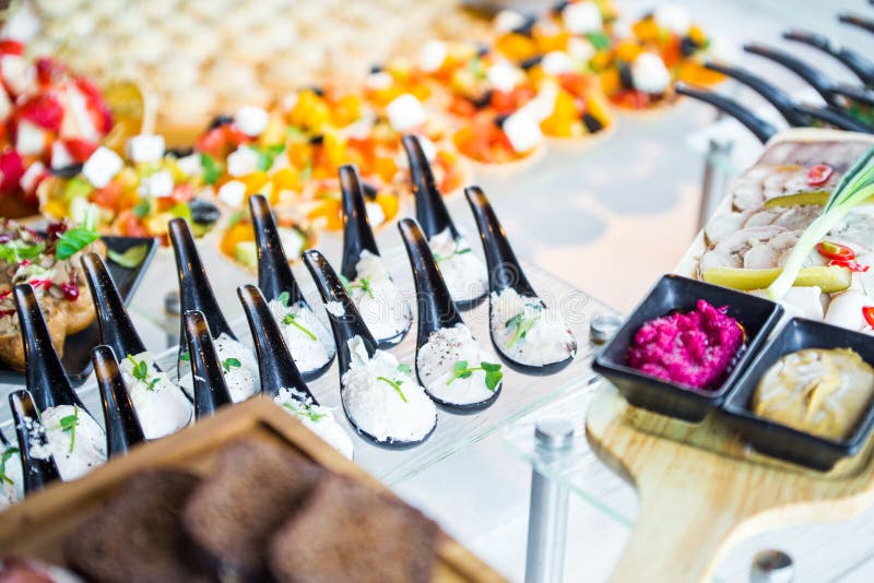 Event catering inside stock image. Image of fruit, appetizer - 175545117