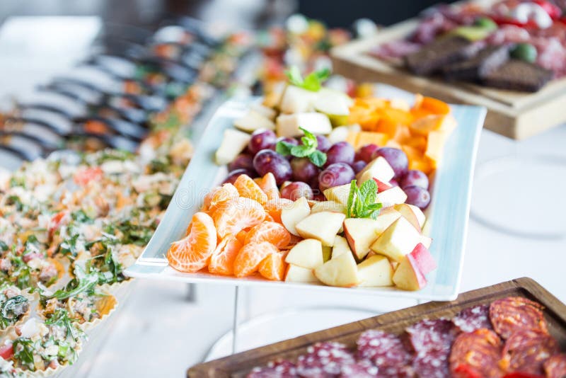 Event catering inside stock image. Image of fruit, appetizer - 175545117