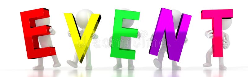 Event - Colorful Letters - 3D Illustration Stock Illustration ...