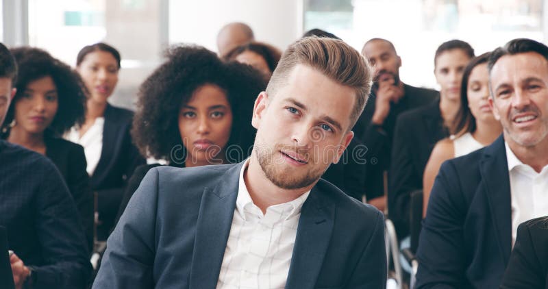 Event, Convention and Seminar with Business Man at Conference for ...