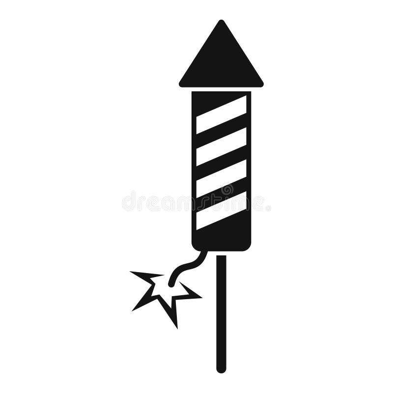 Event Fireworks Rocket Icon Simple Vector. Marriage Couple Stock Vector ...