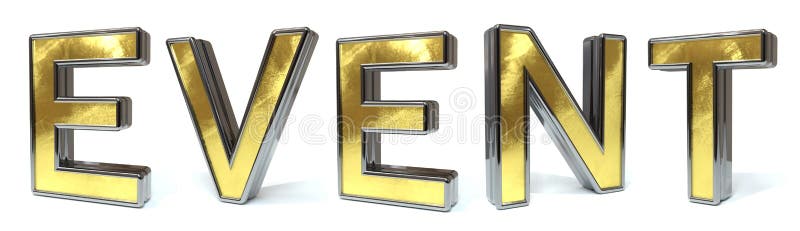 Event golden text stock illustration. Illustration of development ...