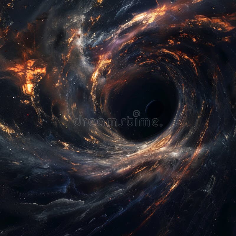 Event Horizon of a Black Hole in Space Stock Photo - Image of massive ...