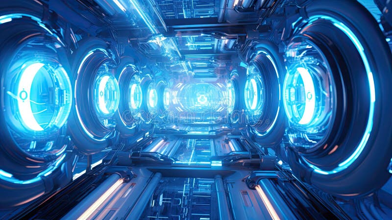 Event Horizon: Bright Blue Light Element Stock Illustration ...