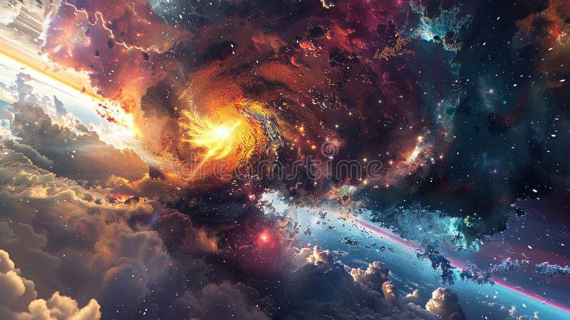 Event Horizon Eclipse: Celestial Phenomenon Stock Illustration ...