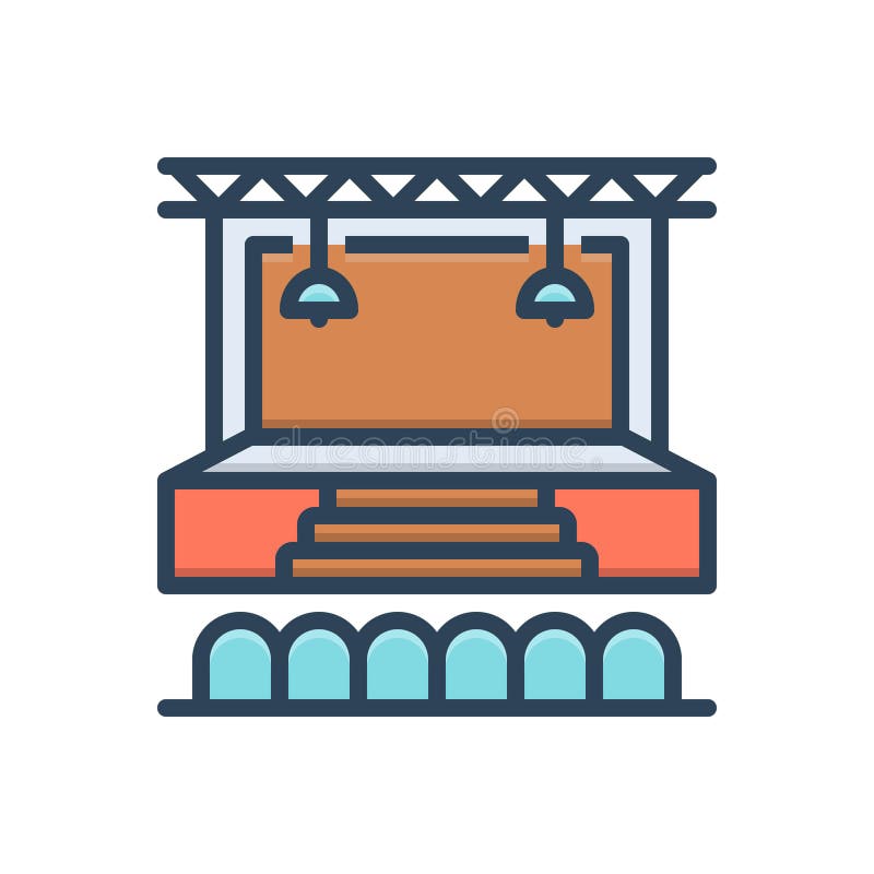 Color Illustration Icon for Event, Stage and Celebration Stock ...
