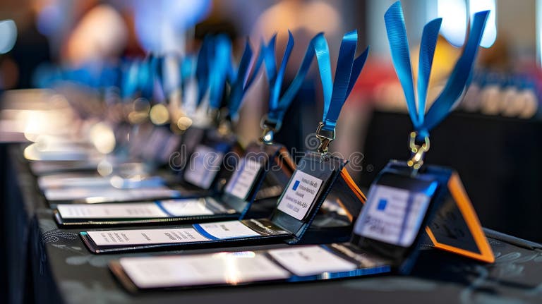 Event Identification Badges Lanyards Conference Professional Networking ...