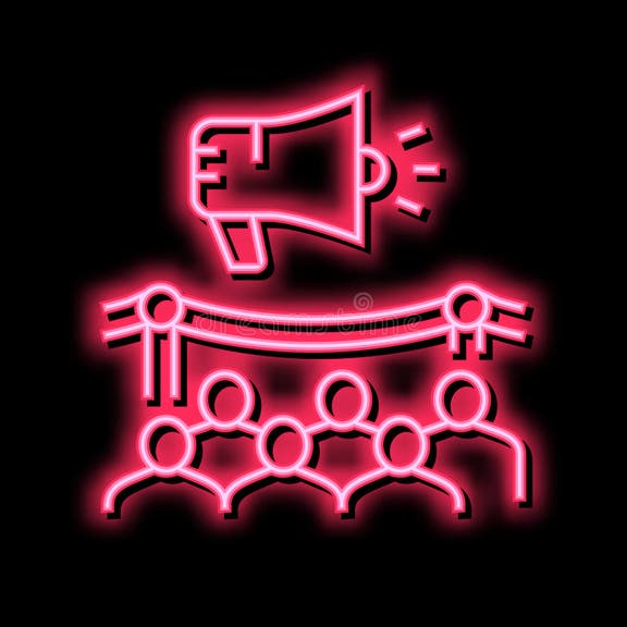 Event Introduction Neon Glow Icon Illustration Stock Vector ...