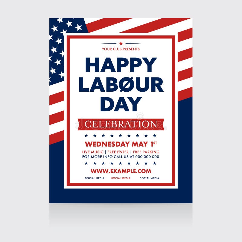 Event Labour Day Poster Template Stock Vector - Illustration of ...