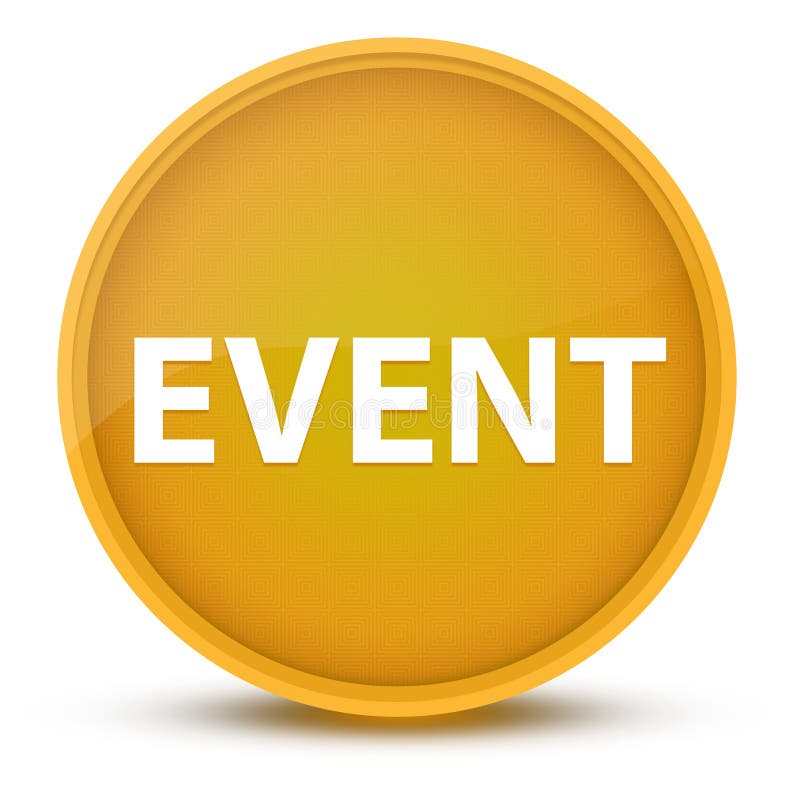 Event Luxurious Glossy Yellow Round Button Abstract Stock Illustration ...