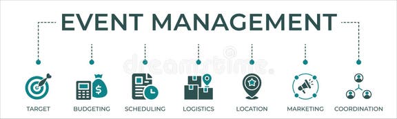 Event Management Banner Web Icon Vector Illustration Stock Vector ...