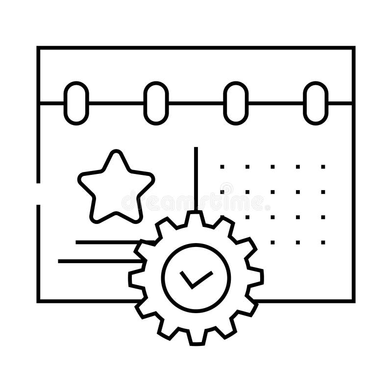 Event Management Business Process Line Icon Vector Illustration Stock ... Event Management Business Process Line Icon Vector Illustration Stock ...