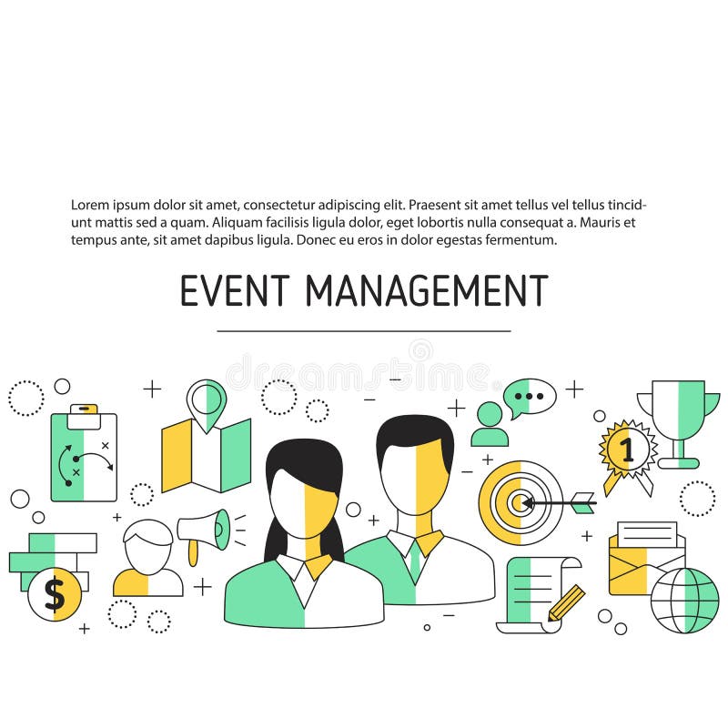 Event management concept stock vector. Illustration of collage - 181654698