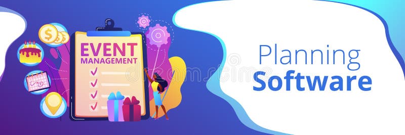 Event Management Concept Banner Header. Stock Vector - Illustration of ...