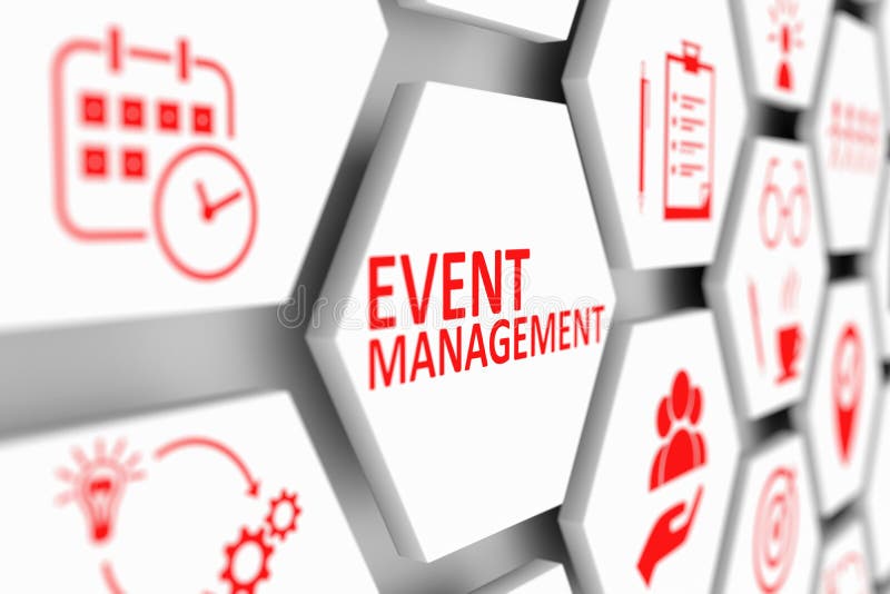 EVENT MANAGEMENT concept stock illustration. Illustration of blurred ...