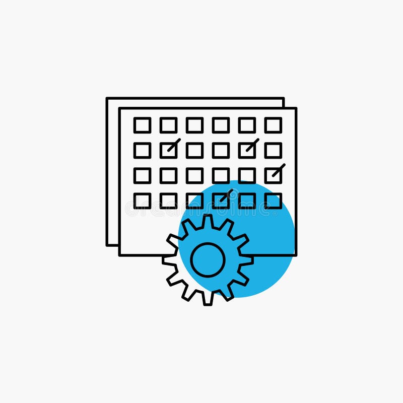 Event, Management, Processing, Schedule, Timing Line Icon Stock Vector ...