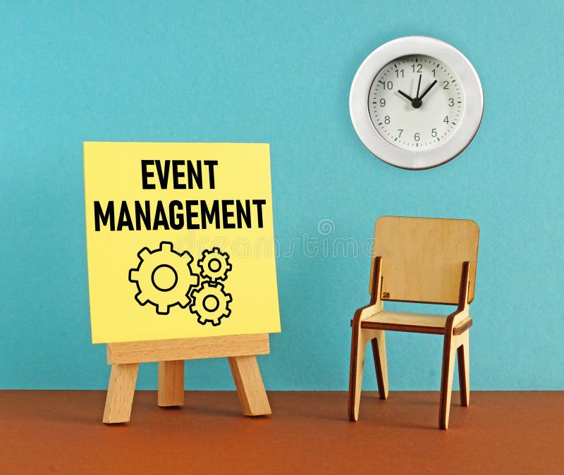 Event Management is Shown Using the Text and Photo of the Clock Stock ...