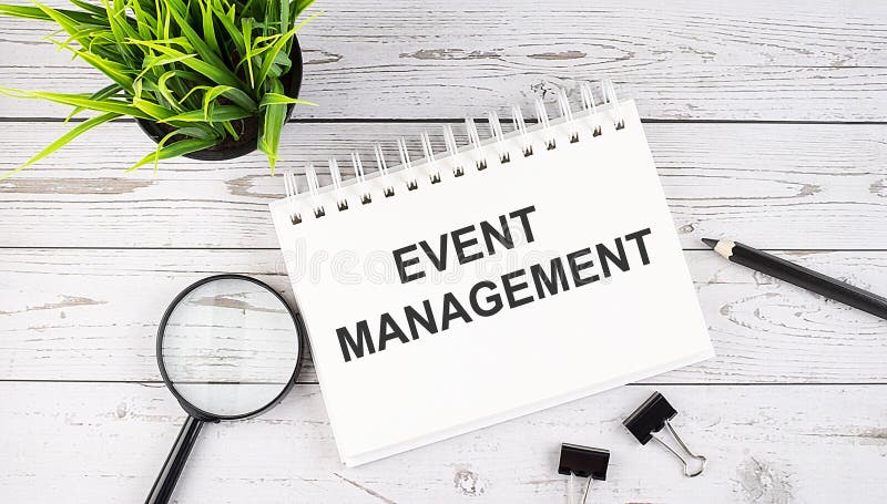 EVENT MANAGEMENT Text on the Paper Folder with Pen. Business Concept ...