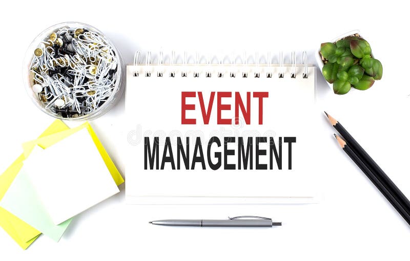 EVENT MANAGEMENT Text on the Paper Folder with Pen. Business Concept ...