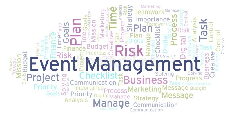 Event Management Word Cloud, Made with Text only. Stock Illustration ...