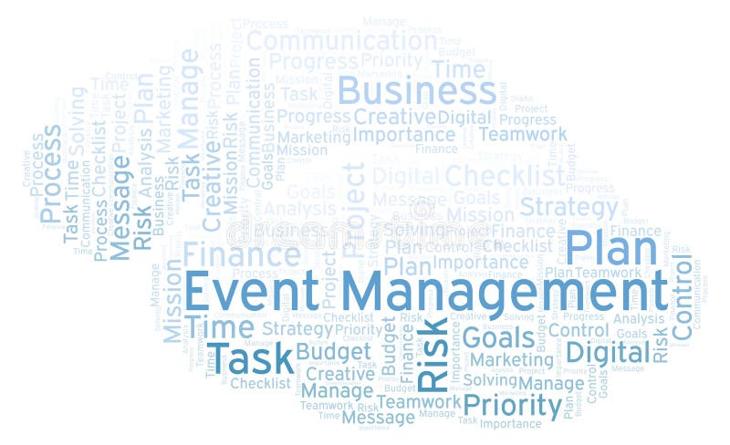 Event Management Word Cloud, Made with Text only. Stock Illustration ...