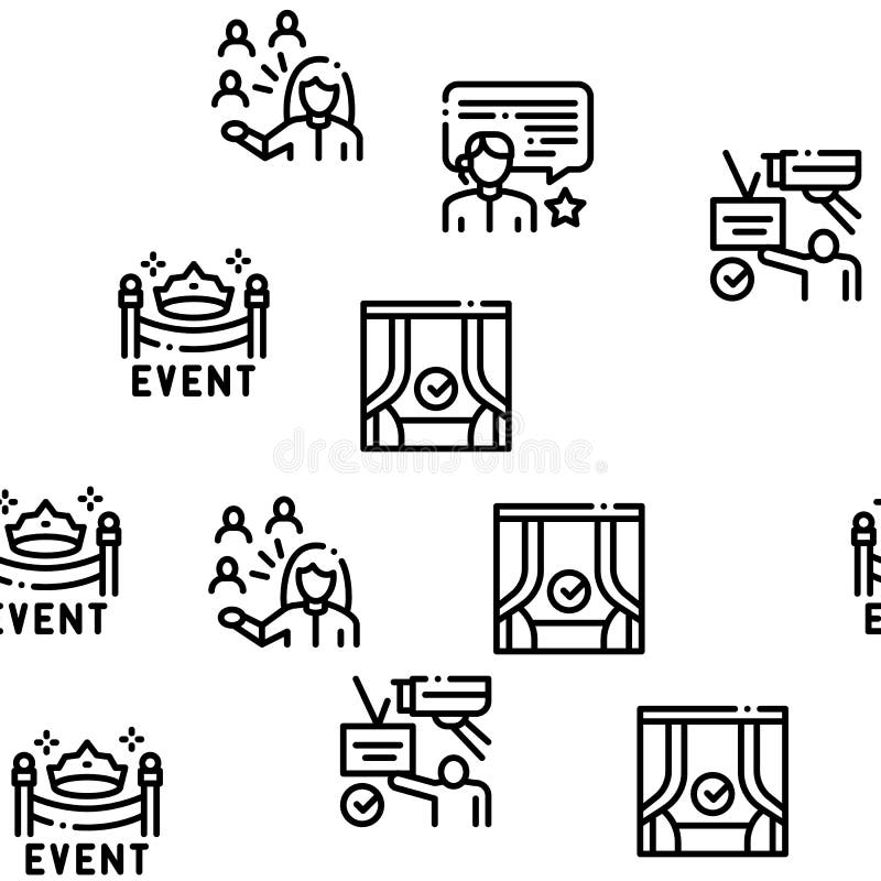 Event Party Planning Collection Icons Set Vector Stock Vector ...