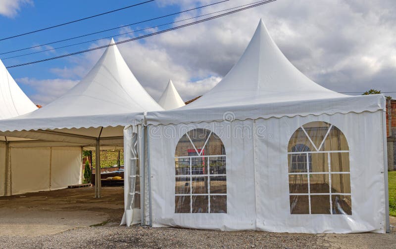 Event Party Tent Canopy stock image. Image of side, covered - 264421855