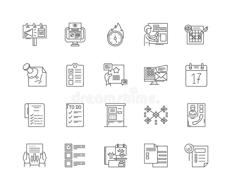 Event Line Icons, Signs, Vector Set, Outline Illustration Concept Stock ...