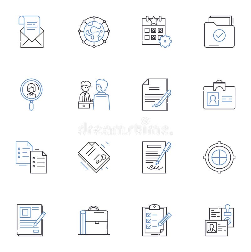 Event Planner Line Icons Collection. Logistics, Coordination ...