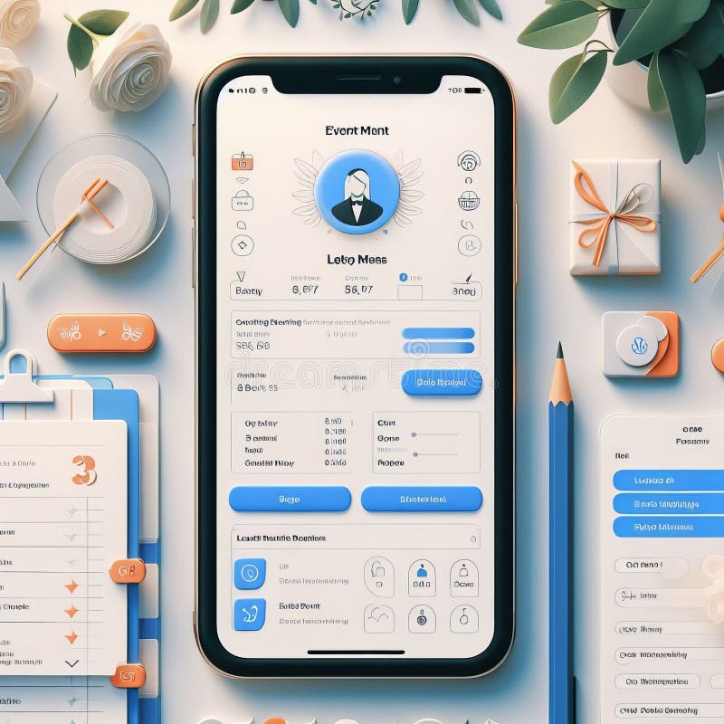 Event Planning App Interface with Guest List, RSVPs, and Event Stock ...