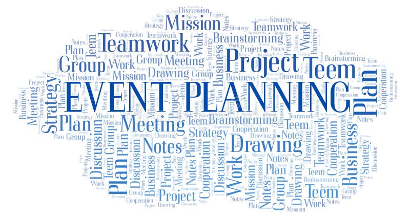 Event Planning word cloud. stock illustration. Illustration of tagcloud ...