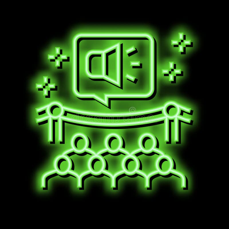 Event Pr Neon Glow Icon Illustration Stock Vector - Illustration of ...