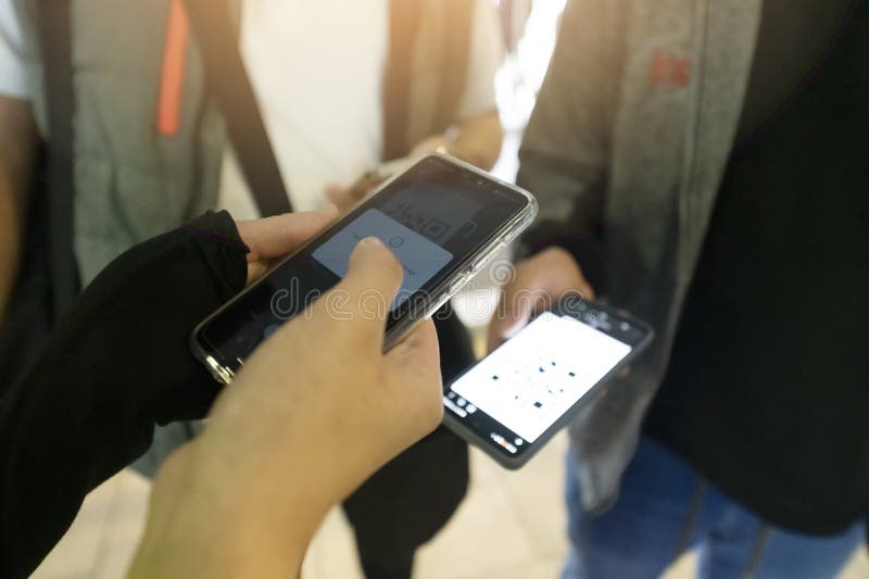 Event QR Code Ticket Scanning. Businessman Registering for a Business ...