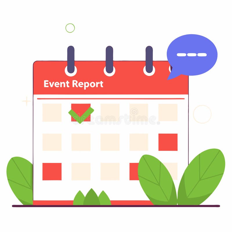Event Report 3D Icon stock illustration. Illustration of event - 368588299