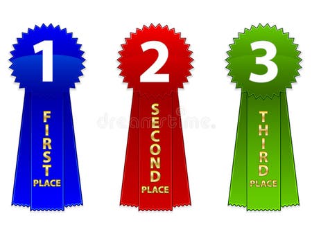 First Second Third Place Ribbons Stock Illustrations – 453 First Second ...