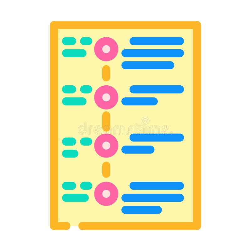 Event Schedule Color Icon Vector Illustration Stock Vector ...